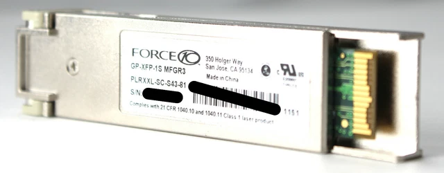 FORCE 10 GP-XFP-1S MFGR3 PLRXXL-SC-S43-81 10GB 850nm xfp Transceiver ...
