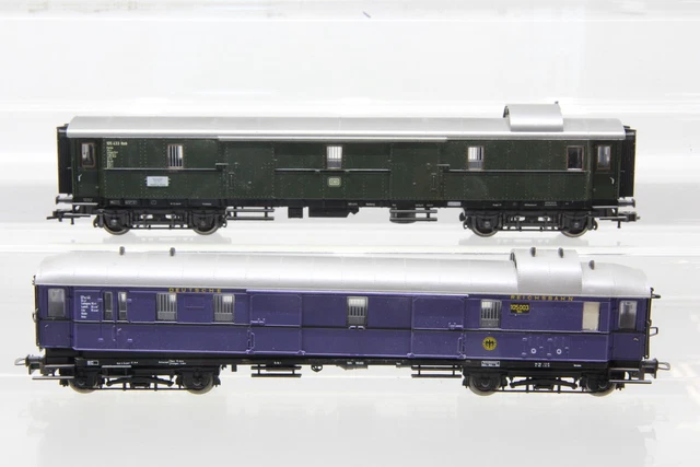 H0 MÄRKLIN LILIPUT DB DRG Gepäckwagen Personenwagen grün blau Konvolut AC N16 EUR 17,39 ...