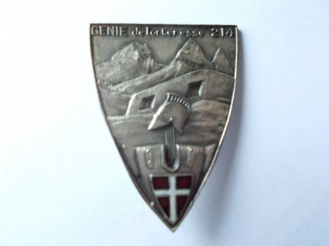 INSIGNE 214°BATAILLON DE Forteresse RARE et ORIGINAL S Fabricant dos ...