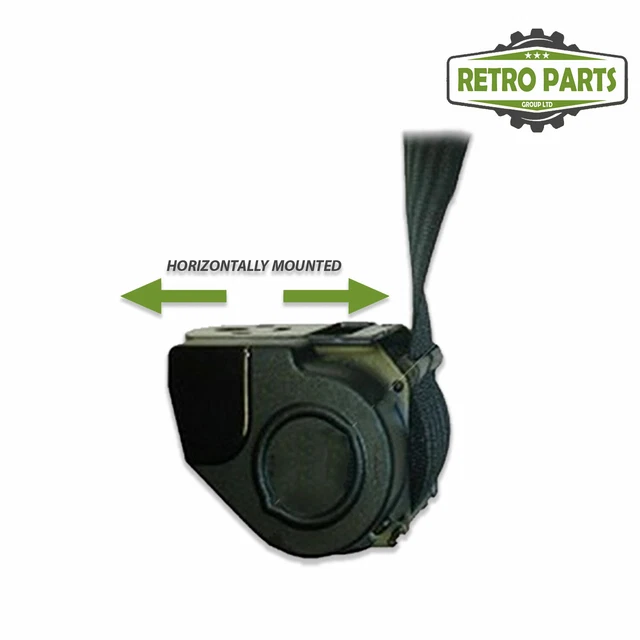 ROCK & ROLL Bed 3 Point Inertia Seat Belt Kit Black for VW Transporter ...