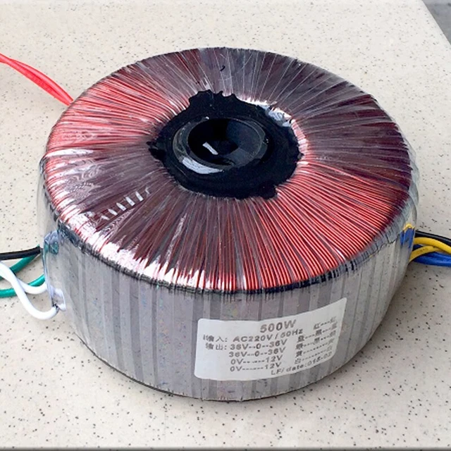 500W TOROIDAL TRANSFORMER Two Sets of Three-wire 36V Secondary 10-wire ...
