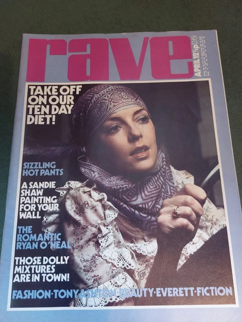 VINTAGE RAVE MAGAZINE APRIL 1971 Ryan O'Neal Sandie James Taylor Hot ...