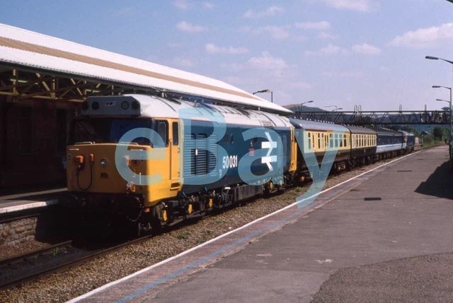 35MM RAILWAY SLIDE of Class 50 50031 @ Caerphilly Copyright to Buyer £4 ...