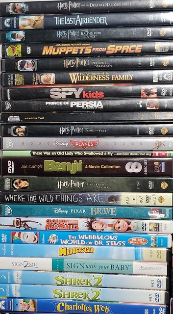 WHOLESALE LOT 100+ DVDs Kids & Family Children's Baby Pixar Disney Barbie Potter $112.16 ...