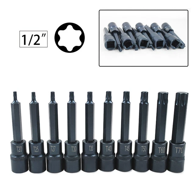 CL TOURNEVIS douille en acier alli premium Torx 12 pouces lecteur T20T70 EUR 13,30 - PicClick IT