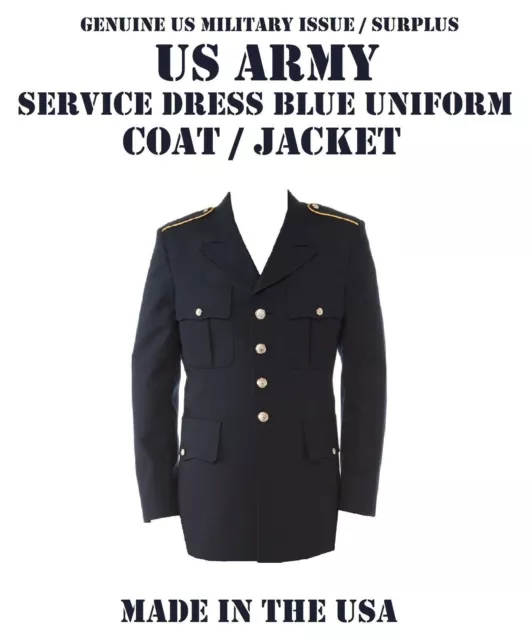 US ARMY MILITARY MEN'S CLA SERVICE DRESS BLUE BLUES ASU UNIFORM COAT JACKET Many £56.17 ...
