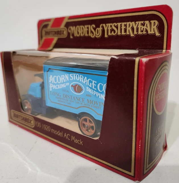 MATCHBOX MODELS OF Yesteryear Y30 1920 Model AC Mack Acorn Storage ...