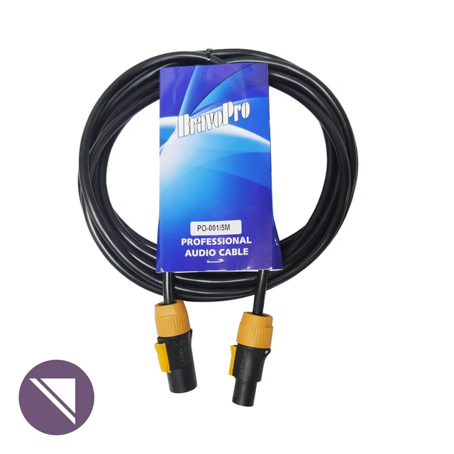 BRAVOPRO PO-001-05 5M TrueCON Plug to TrueCON Socket Power Link Cable ...
