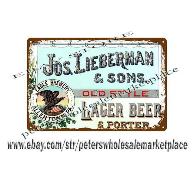 BAR SIGNS JOSEPH Lieberman Lager Beer-gigapixel-art-scale-1_15x metal ...