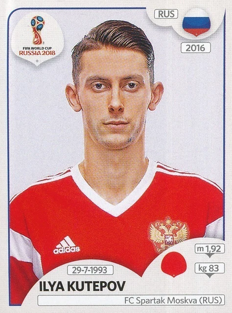039 ILYA KUTEPOV Russia Fc.spartak Moskva Sticker World Cup Russia 2018 ...