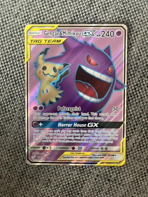 POKEMON TCG: GENGAR & Mimikyu GX 164/181 Team Up Full Art Tag Team EUR 50,00 - PicClick DE