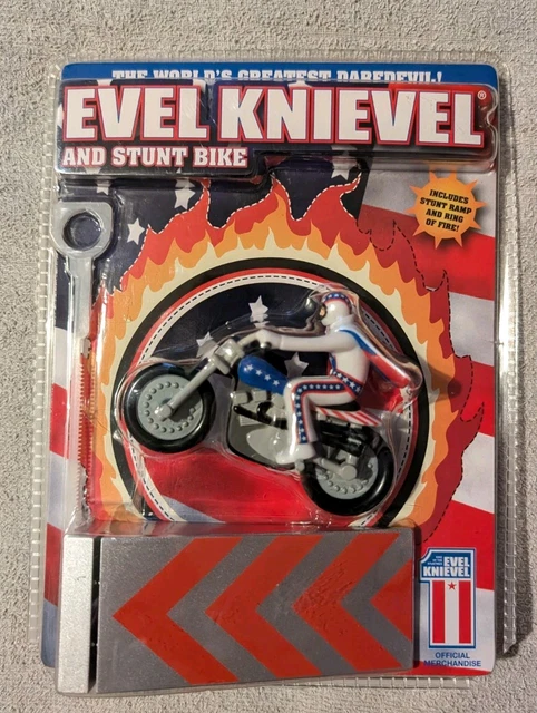 EVEL KNIEVEL AND Stunt Bike Toy Pull Cord Paladone. Sealed £37.11 ...