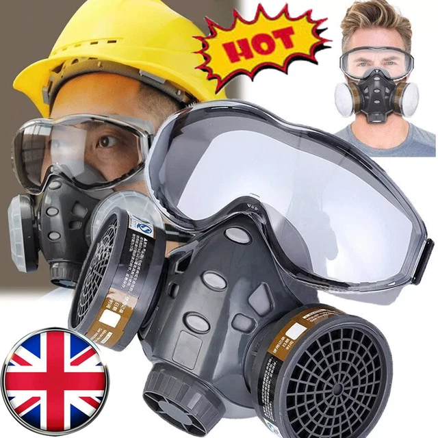 FULL FACE GAS Mask w/ 2*Filter Respirator Full Face Gas Mask with ...