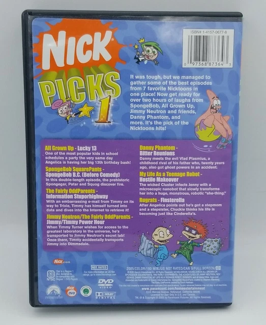 NICK PICKS 1 (DVD, 2005, Full Screen) Nickelodeon Cartoons for Children ...