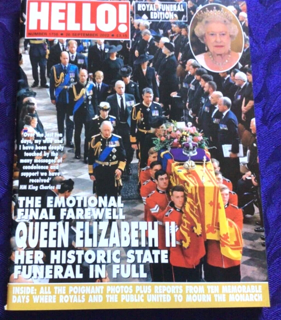 HELLO MAGAZINE FUNERAL The Late Queen Elizabeth II Special Edition 26 Sept 2022 £19.00 - PicClick UK