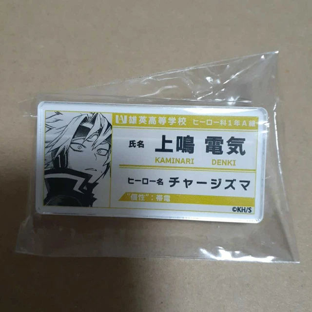 MY HERO ACADEMIA Hiroaka Name Tag Badge Collection Kaminari Denki £71. ...