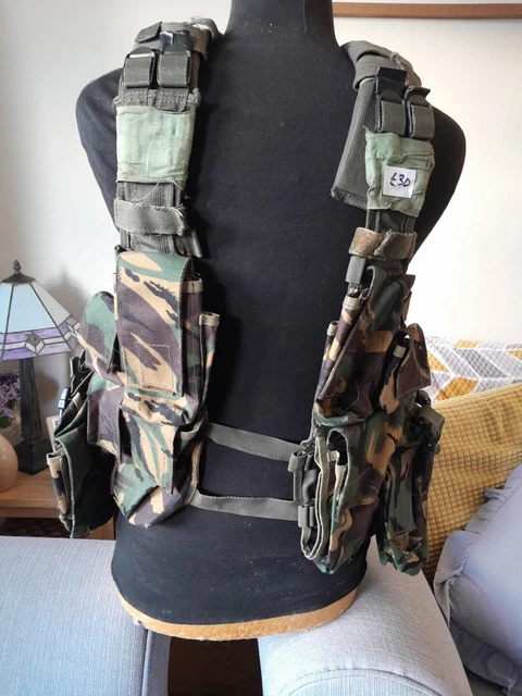 BRITISH ARMY CHEST RIG DPM Tactical Webbing Ideal For Airsoft Vest ...