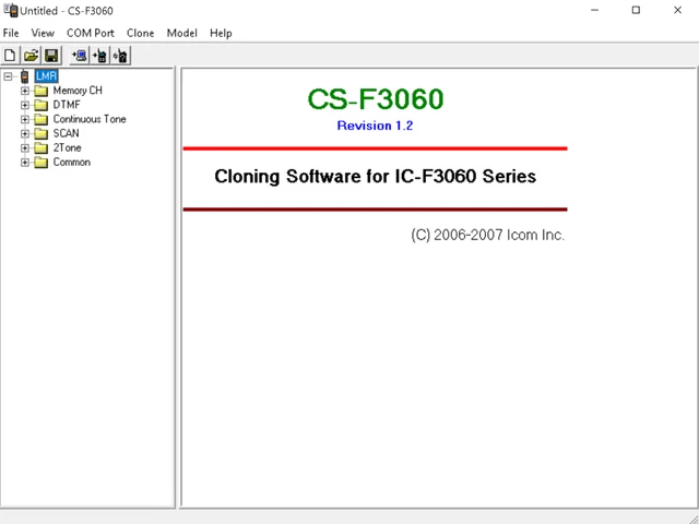 ICOM CS-F3060 V1.2 SOFTWARE DE PROGRAMACIÓN Y CLONACIÓN DE RADIO para ...