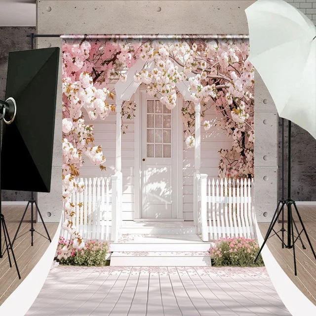 FLOWERS AROUND THE White House Spring Sweep Backdrop $37.94 - PicClick AU