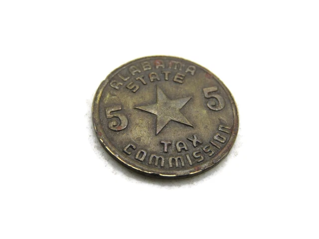 ALABAMA STATE TAX Commission 5 Luxury Tax Token $16.94 - PicClick AU