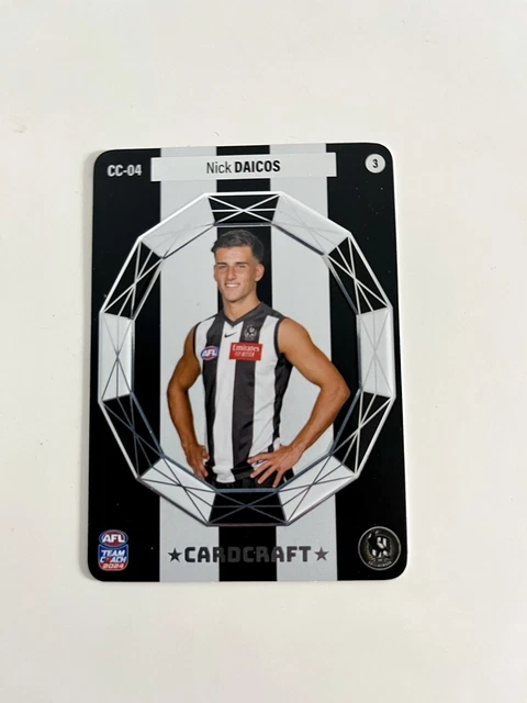 2024 AFL TEAMCOACH Card Craft Nick Daicos - Collingwood CC-04 #3 **Code ...