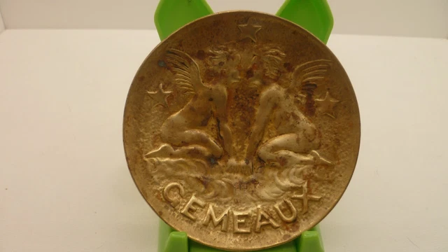 ANCIEN CENDRIER VIDE Poche Gemeaux Max Le Verrier Bronze -Empty ...