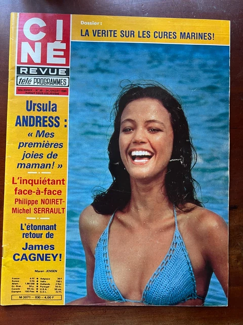 CINÉ TÉLÉ REVUE 24/07/1980; Ursula Andress/ James Cagney/ P. Noiret et M. Serrau EUR 5,00 ...