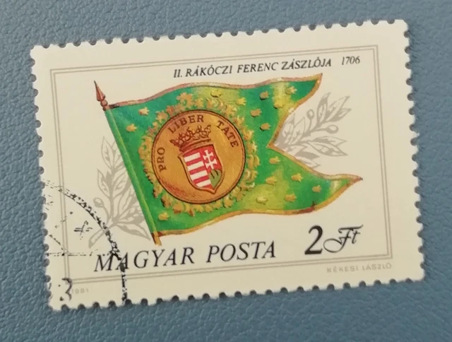 TIMBRE HONGRIE MAGYAR Posta Stamp 1981 Drapeau EUR 1,30 - PicClick FR