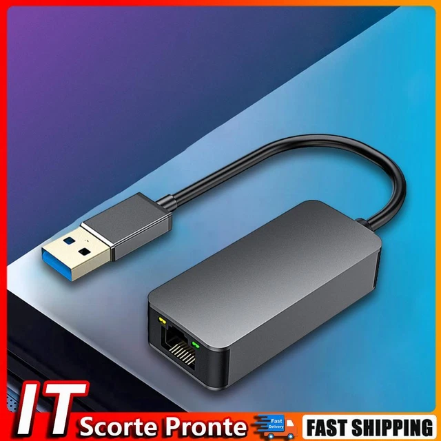2500MBPS USB ETHERNET To RJ45 2.5G Adapter Lan Network Hub for Windows ...