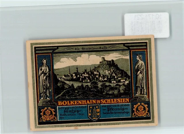 10171221 - BOLKENHAIN Notgeld Bolkenhain / Bolkow (Stadt) EUR 7,49 ...