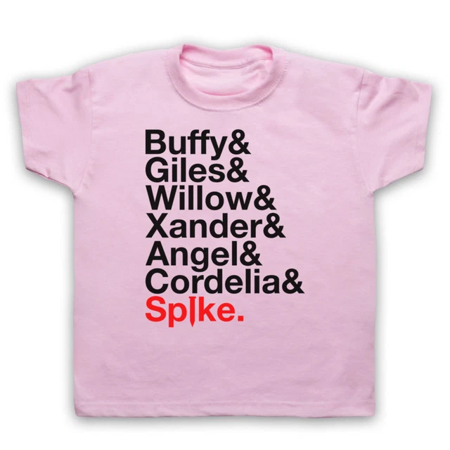 BUFFY THE VAMPIRE Slayer Character Names List Spike Kids Childs T-Shirt ...