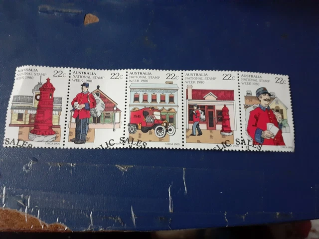 AUSTRALIA 1980 NATIONAL stamp week strip of 5 stamps EUR 1,53 - PicClick FR