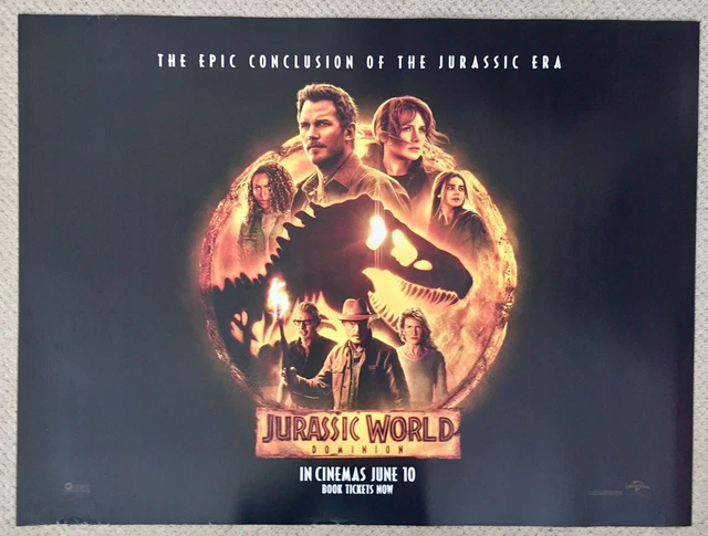 JURASSIC WORLD DOMINION (2022), Original UK Cinema Quad Poster 30"x40 ...