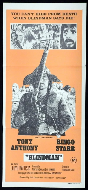 BLINDMAN ORIGINAL DAYBILL Movie Poster Tony Anthony Ringo Starr EUR 25 ...