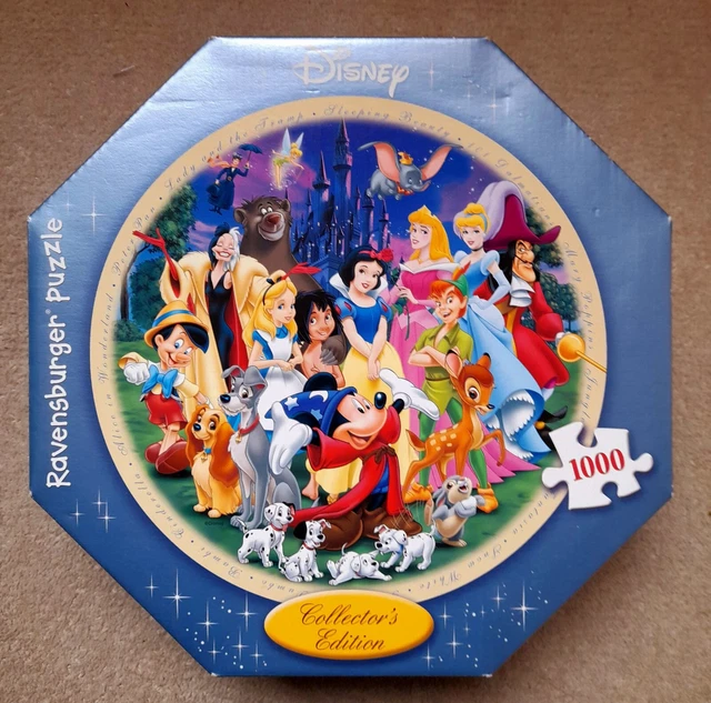 & RAVENSBURGER DISNEY " Collectors Edition Hexagon 1000 Piece Jigsaw ...