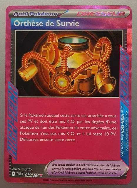 CARTE POKÉMON ORTHÈSE de Survie 164/167 EV06 Mascarade Crépusculaire FR ...