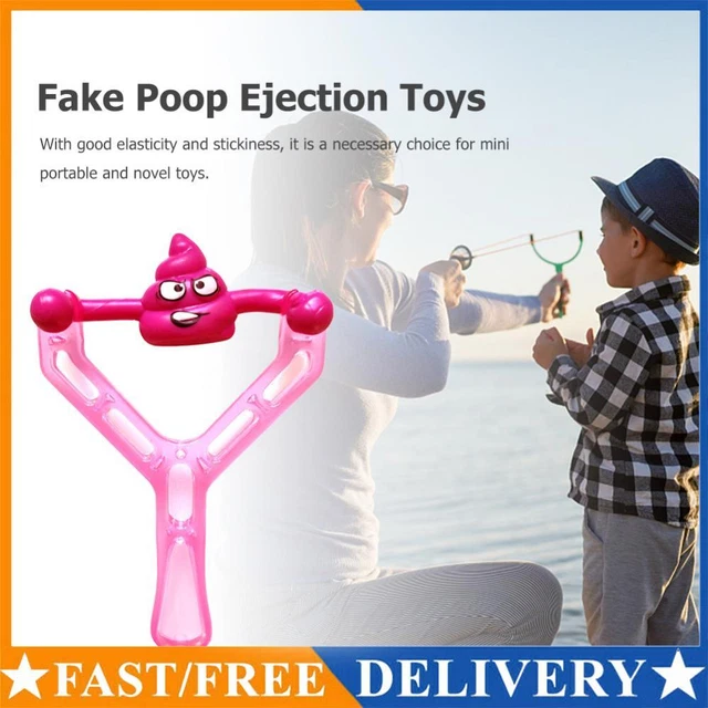 MINI FAKE POOP Slingshot Kits Reusable Poop Ejection Toy for Children ...