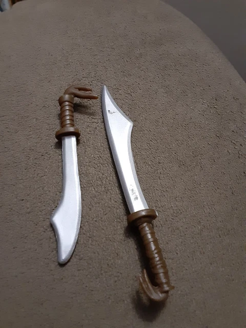 TMNT LEO SWORD katana sewer lair playset weapon accessory x2 set Ninja ...