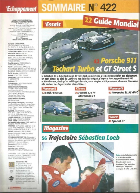 ECHAPPEMENT N°422 PORSCHE Techart / Ferrari 575M / Maranello F1 / Spec ...