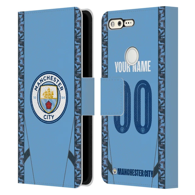 CUSTOM MANCHESTER CITY Fc 2024/25 Badge Kit Leather Book Case For ...