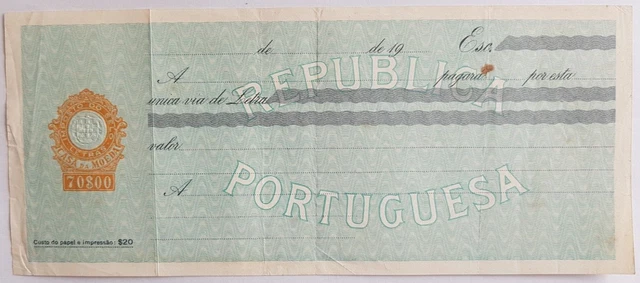 CHEQUE DE LA Banque De Portugal EUR 1,00 - PicClick FR