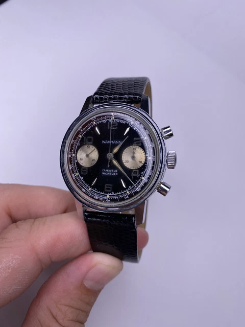 VINTAGE WAKMANN VALJOUX Chronograph 1970's BARN FIND £821.78 - PicClick UK