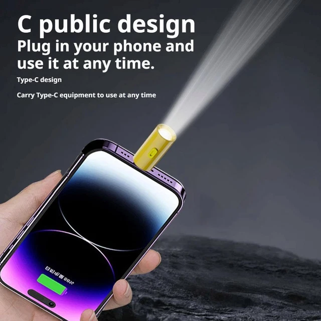 MOBILE PHONE MINI Flashlight Portable Light,LED Pocket Light USB ...