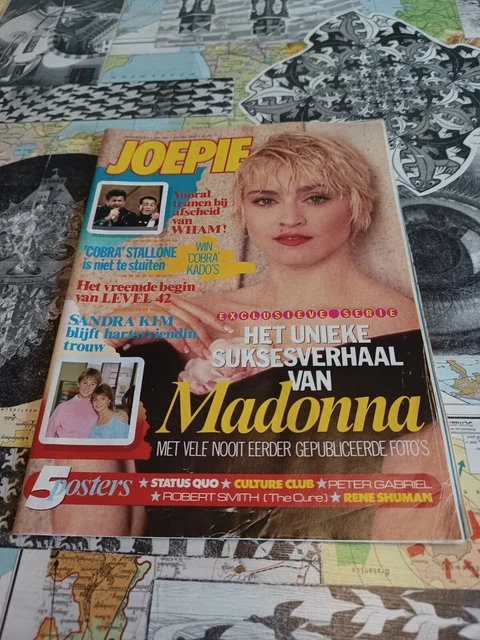 MADONNA COVERS JOEPIE, July 20, 1986. Sylvester Stallone, The Cure, Don ...