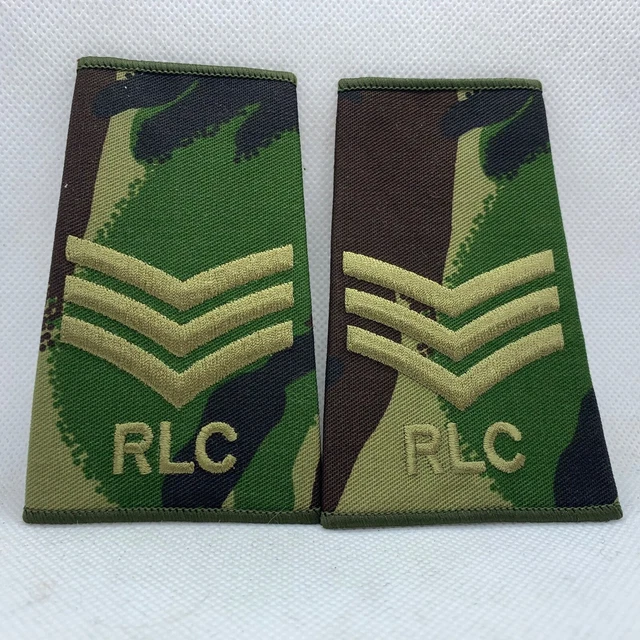 ROYAL LOGISTICS CORPS RLC Rank Slides / Epaulette Pair Genuine British ...
