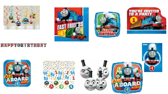THOMAS THE TANK ENGINE BIRTHDAY PARTY HELIUM FOIL BALLOONS PARTYWARE ...