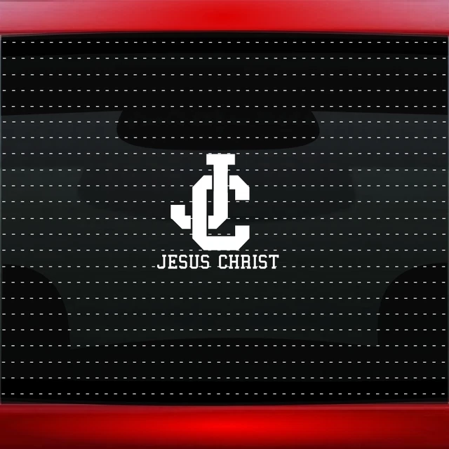 JESUS CHRIST LOGO Sports Christian Car Decal Window Vinyl Sticker (20 ...