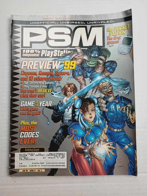 PSM PLAYSTATION MAGAZINE #17 volume 3 January 1999 Preview issue Capcom ...