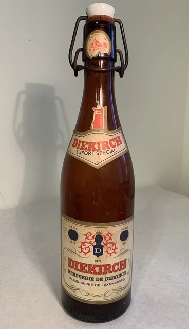 GERMAN BEER BOTTLE DIEKIRCH Export Special flip top Luxembourg rare vtg ...