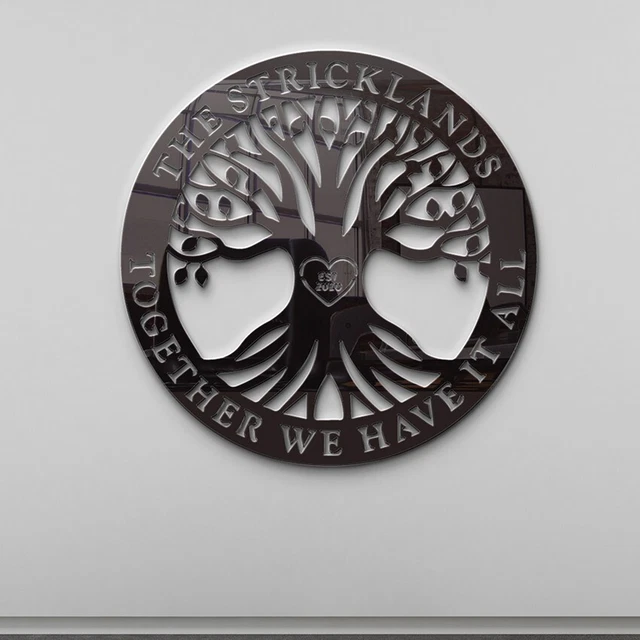 TREE LAST NAME Sign DXF Svg File Svg Laser Design Cut File For